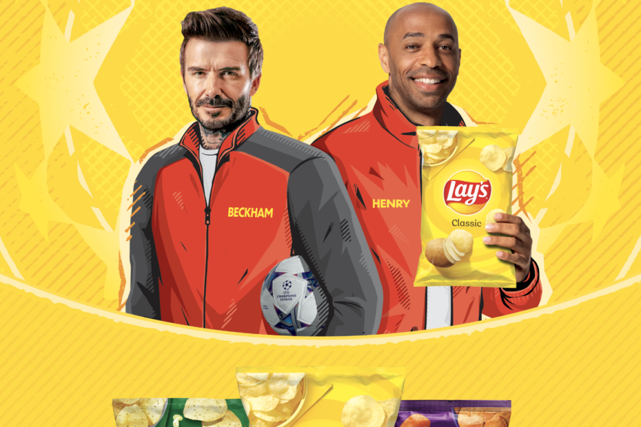 Lay's junto a los íconos del fútbol David Beckham y Thierry Henry ...